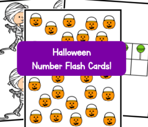 NO PREP Halloween Flashcards Numbers 0-30 Kindergarten VPK 1st Grade ...