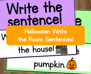 Halloween Write Around the Room Literacy Center! Kindergarten, VPK, 1st ...