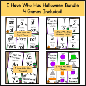 I Have Who Has Halloween Game! Letters, Numbers, Sight Words, and ...