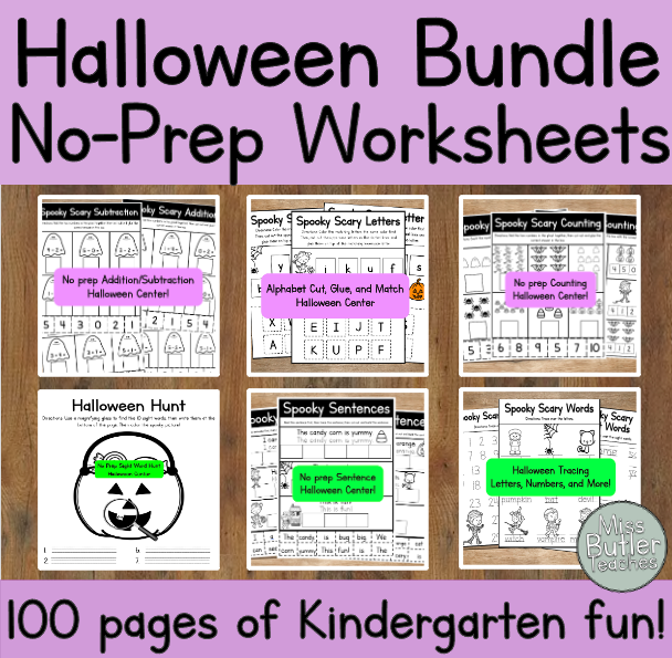 No Prep Printable's Halloween/October Bundle! Literacy, Math ...