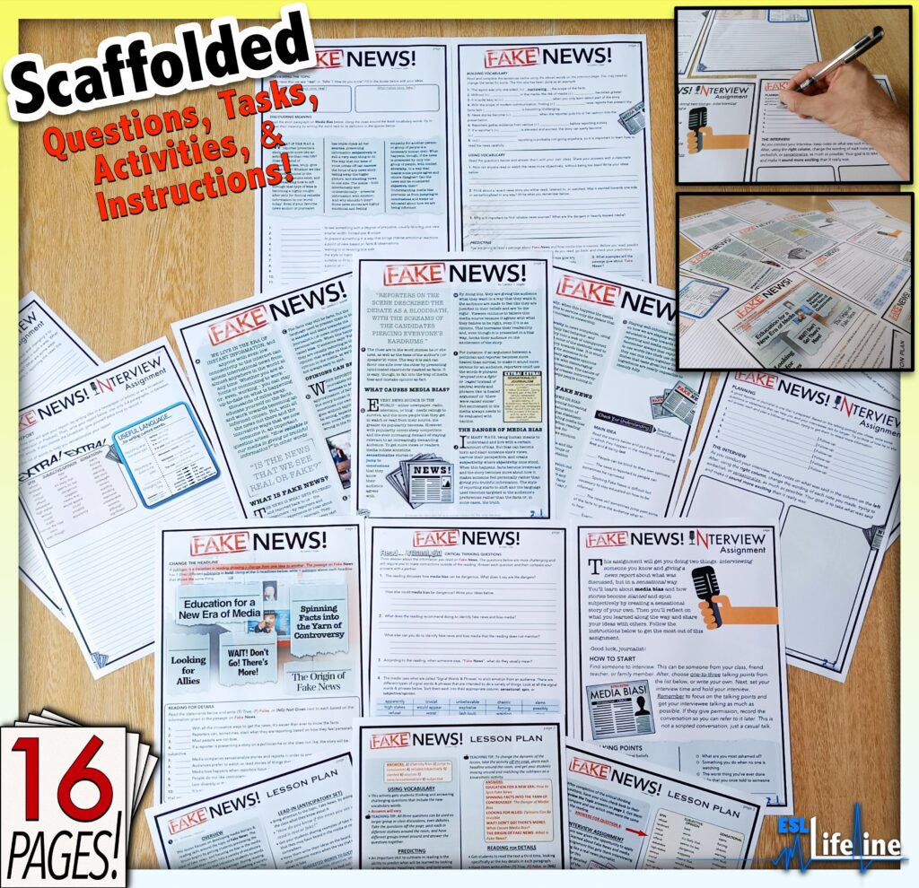 Fake News Media Bias Close Reading Comprehension Passage Distance ...