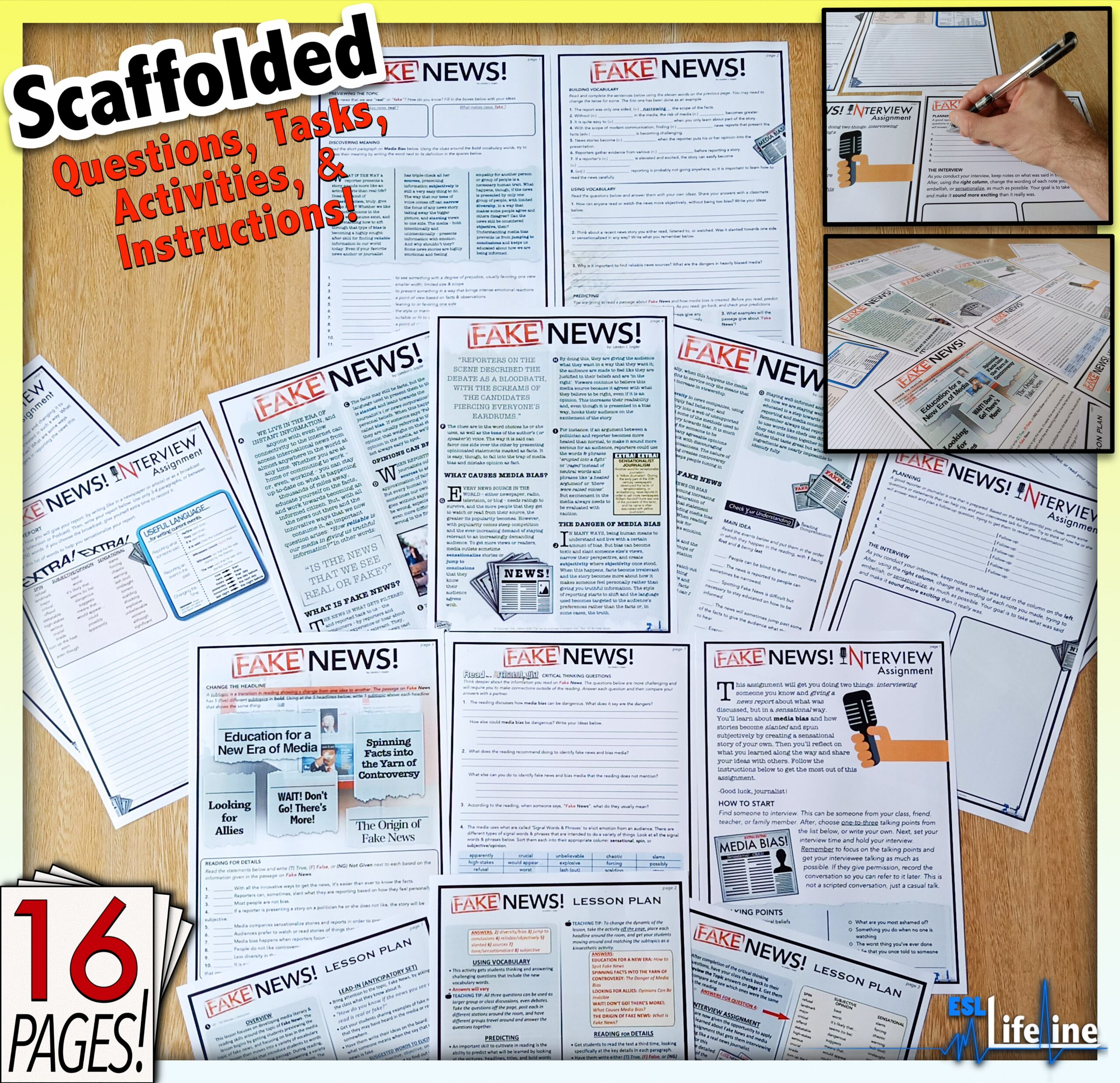 Fake News Media Bias Close Reading Comprehension Passage Distance ...