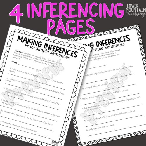 Making Inferences from Simple Sentences! and a Challenge - Made By Teachers