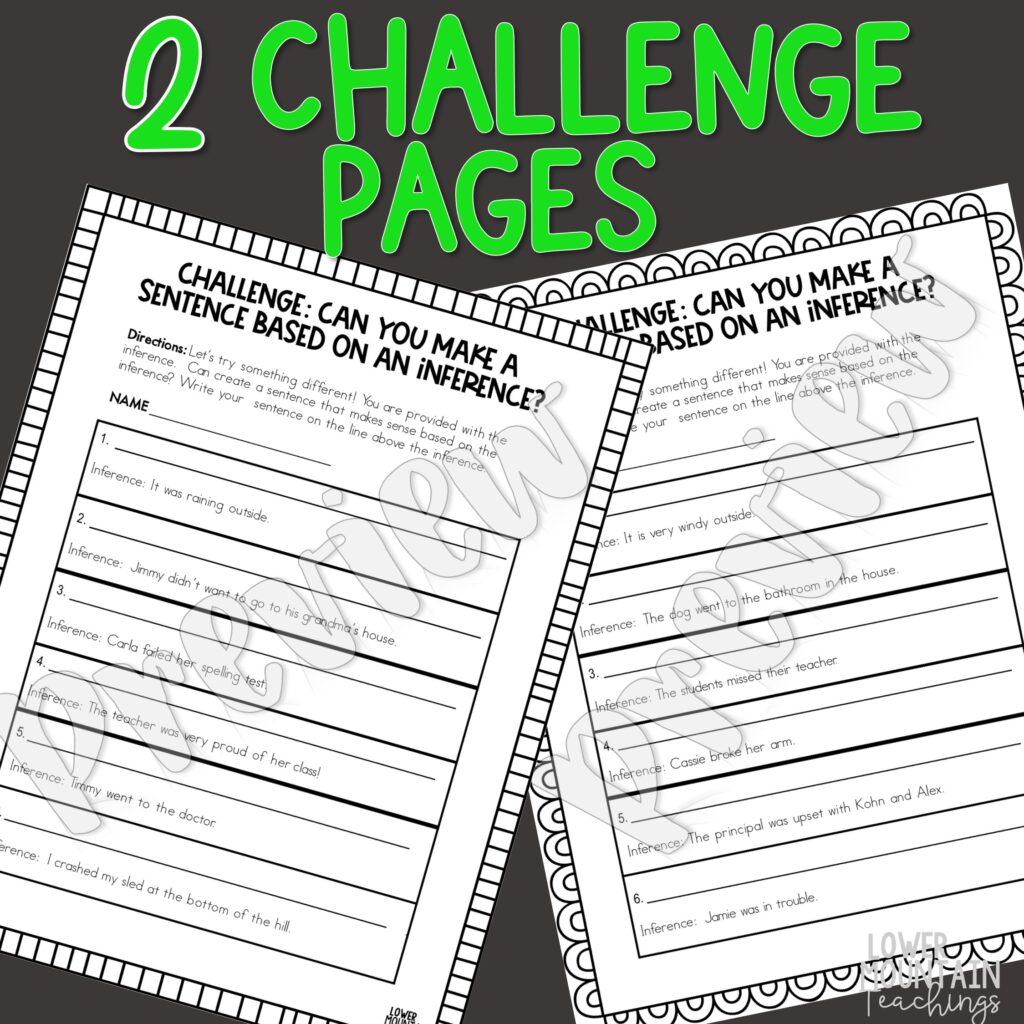 Making Inferences from Simple Sentences! and a Challenge | Made By Teachers