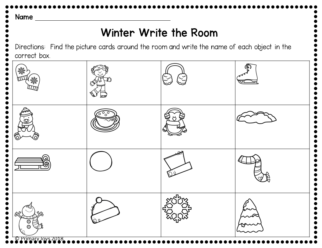 Winter Write the Room | Made By Teachers