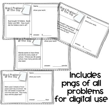 Problem of the Day Paper and Digital Use | Made By Teachers