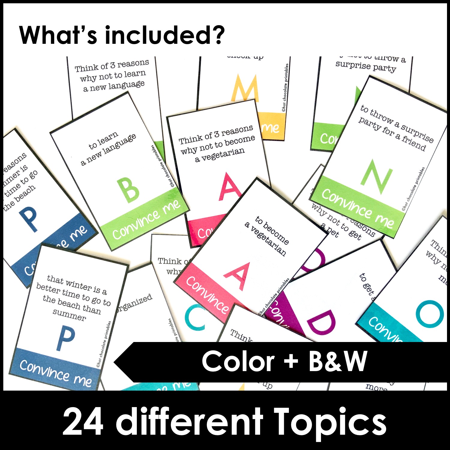 Convince Me - ESL Persuasive Speaking Conversation Card Activity | Made ...