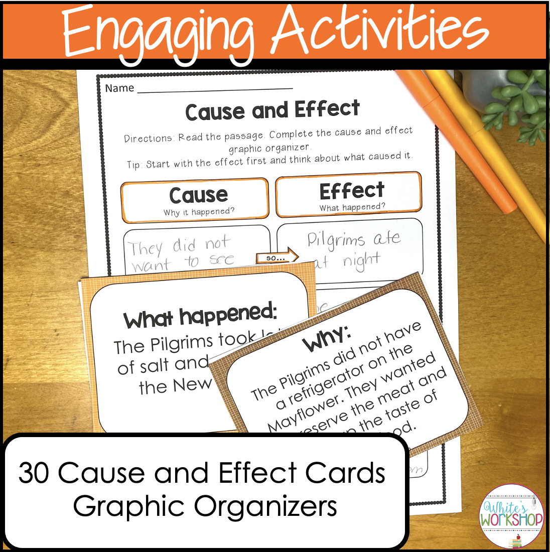 Thanksgiving Cause and Effect Reading Comprehension Activities | Made ...
