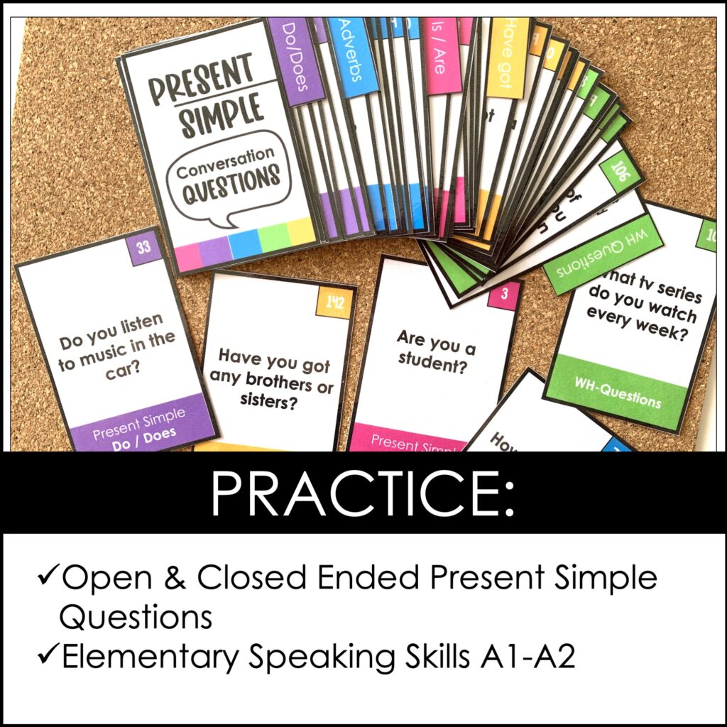 ESL Conversation Cards - Present Simple | Made By Teachers