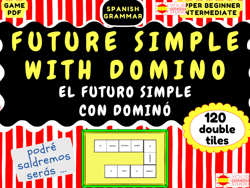 Future simple in Spanish with domino 120 tiles El futuro simple con ...