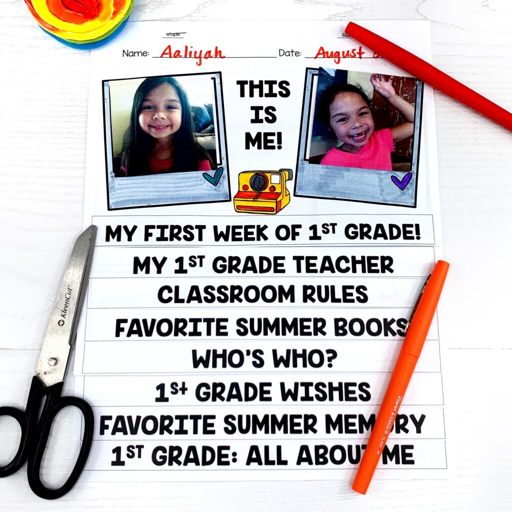 Back to School Activities for 1st Grade: First Week of School | Made By ...