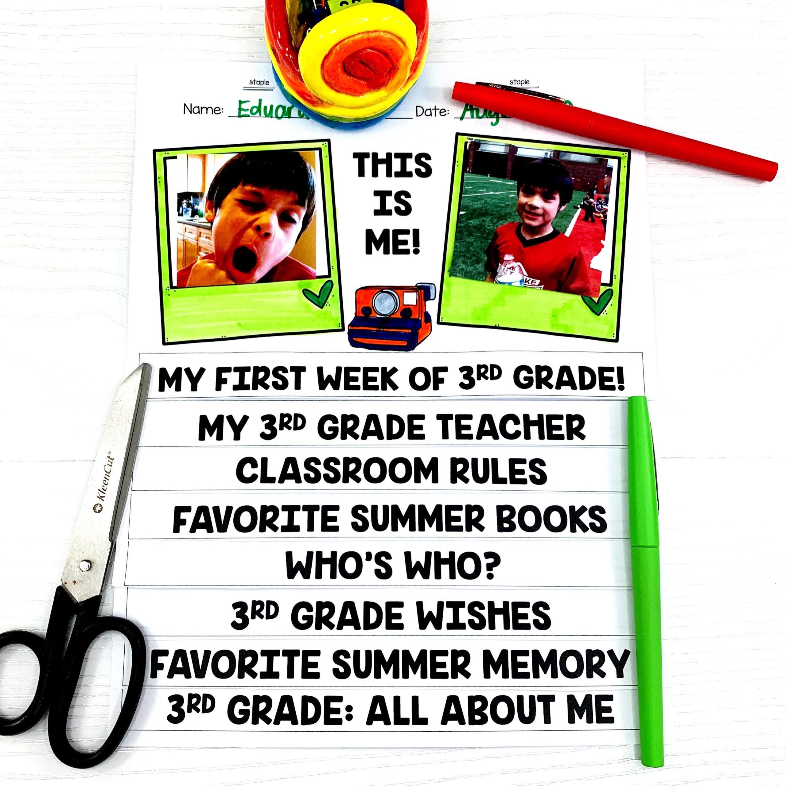 Back to School Activities for 3rd grade: First Week of School | Made By ...