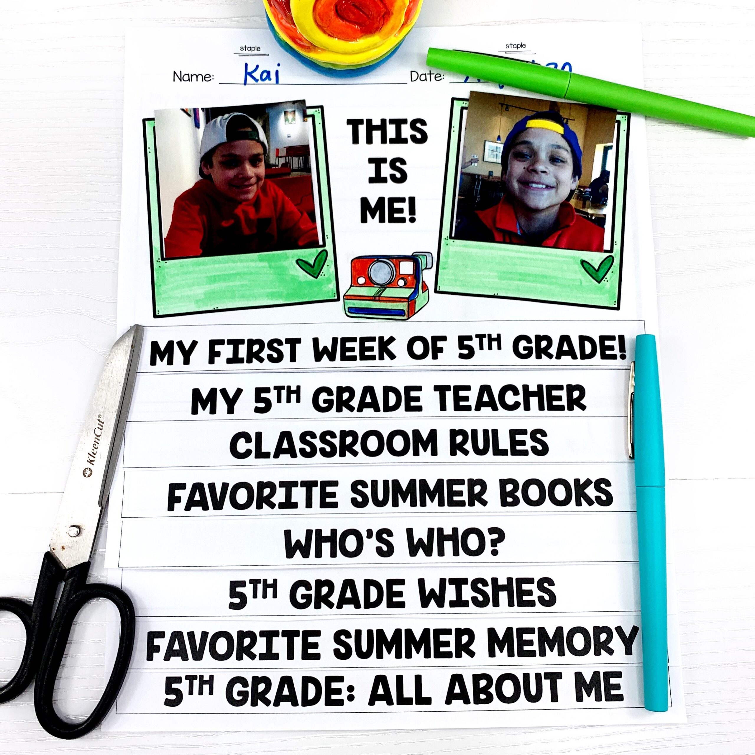Back to School Activities for 5th grade: First Week of School | Made By ...