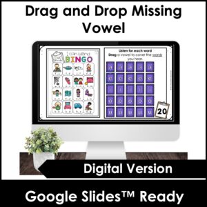 CVC WORD FLUENCY Bingo Game: Short A - E - I - O - U | Print & Digital ...