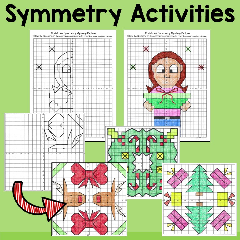 Christmas Mystery Graphing Picture Activities in Four Quadrants BUNDLE ...