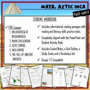 Mesoamerica Unit: Maya, Aztec, Inca- Readings, Lapbook, PowerPoint ...