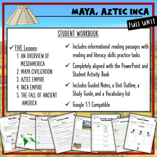 Mesoamerica Unit: Maya, Aztec, Inca- Readings, Lapbook, PowerPoint ...