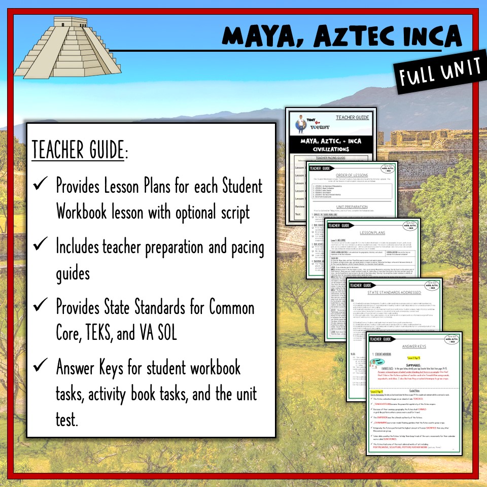 Mesoamerica Unit: Maya, Aztec, Inca- Readings, Lapbook, PowerPoint ...
