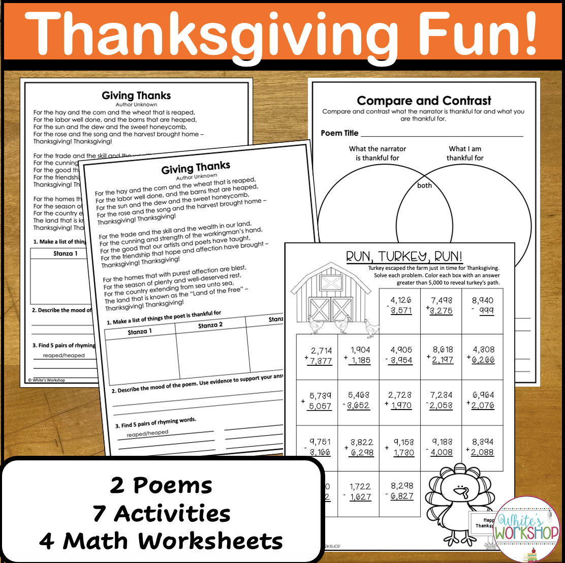 Thanksgiving Activities Bundle | Made By Teachers