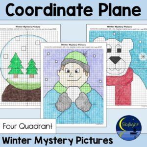 Winter Coordinate Plane Graphing Pictures in Four Quadrants | Made By ...