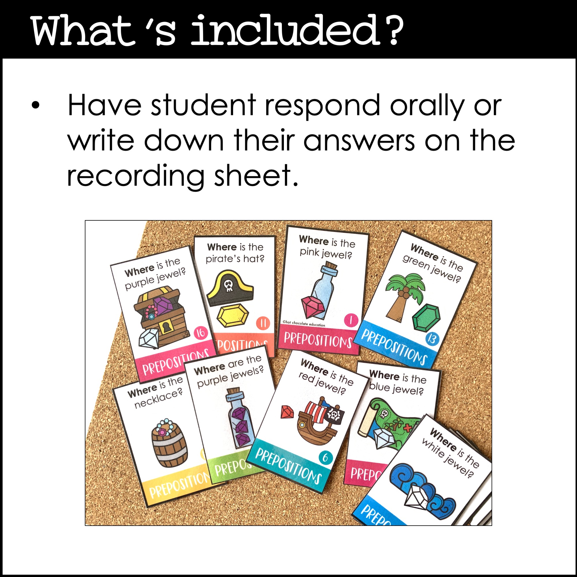 ESL Prepositions of Place Task Card Activity - Pirate Themed | Made By ...