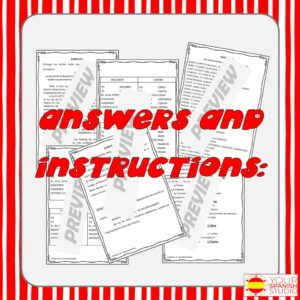 Spanish Present Simple regular verbs worksheet 5 activities | Made By ...