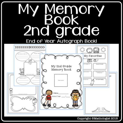 My Memory Book, End of Year Autograph Book, 2nd Grade | Made By Teachers