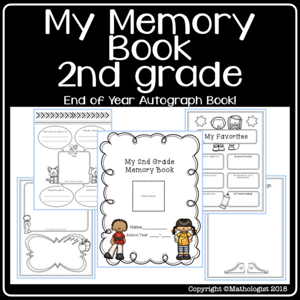 My Memory Book, End of Year Autograph Book, 2nd Grade | Made By Teachers
