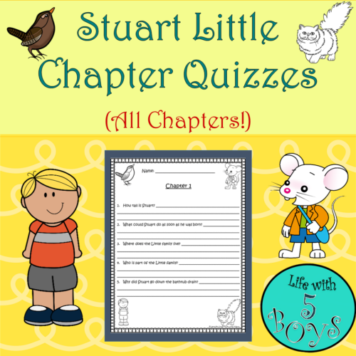 Stuart Little Activity Chapter Quizzes for All 15 Chapters | Made By ...
