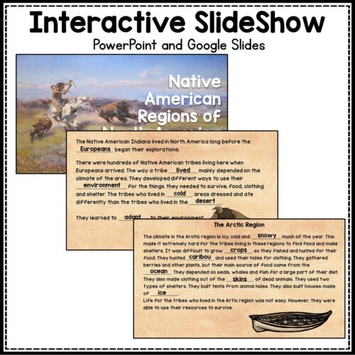 Native American Regions 3rd grade Interactive PowerPoint Mini Book ...