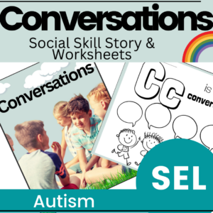 Beginning Conversation Skills Social Story & Worksheets Autism ABA ...