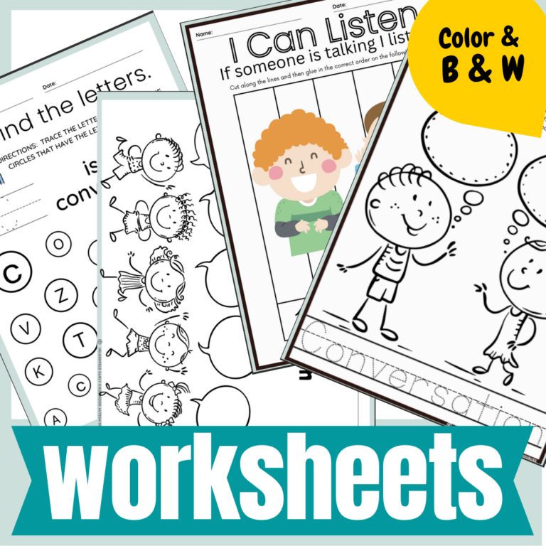 Beginning Conversation Skills Social Story & Worksheets Autism ABA ...
