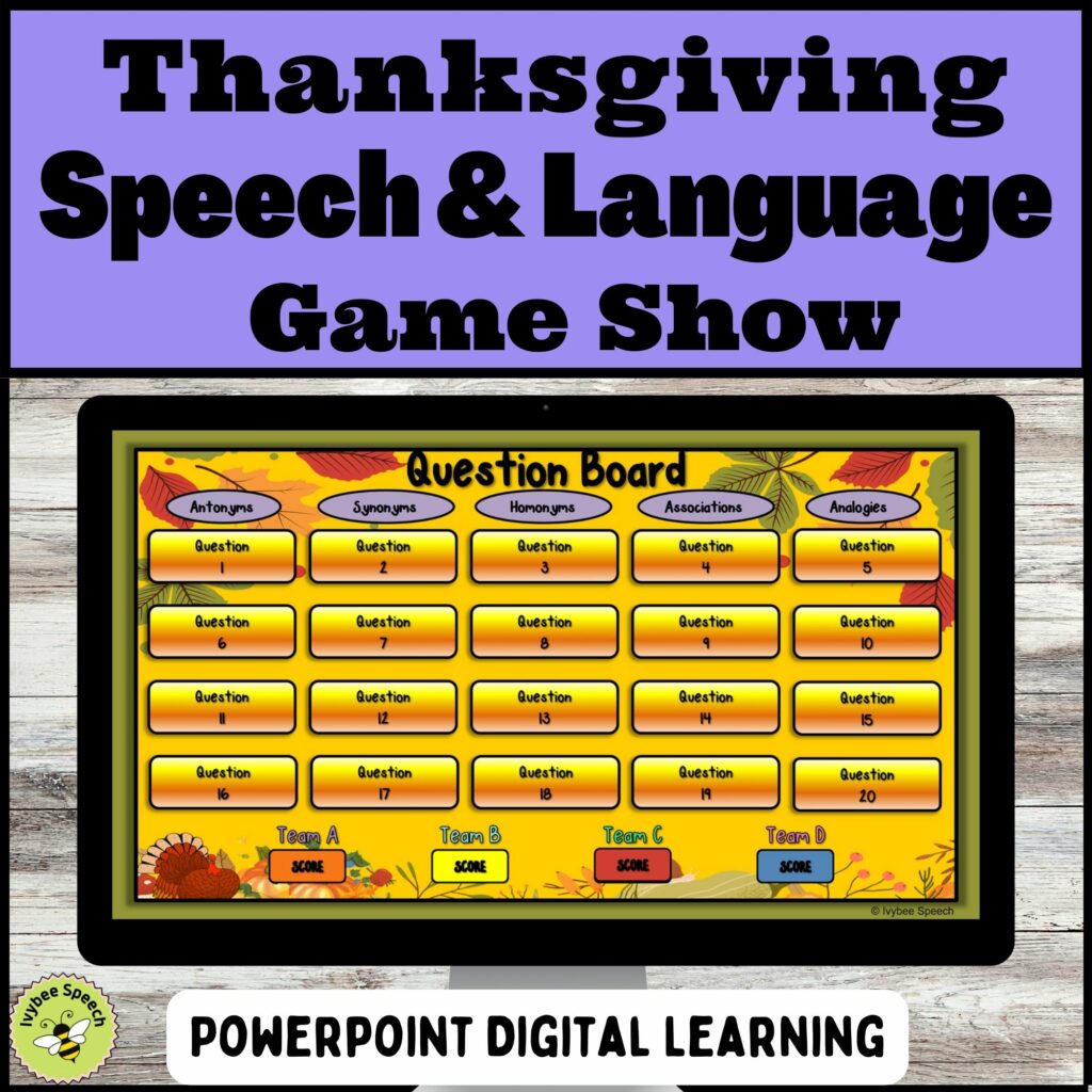 Winter Holidays Speech and Language Game Show - Made By Teachers
