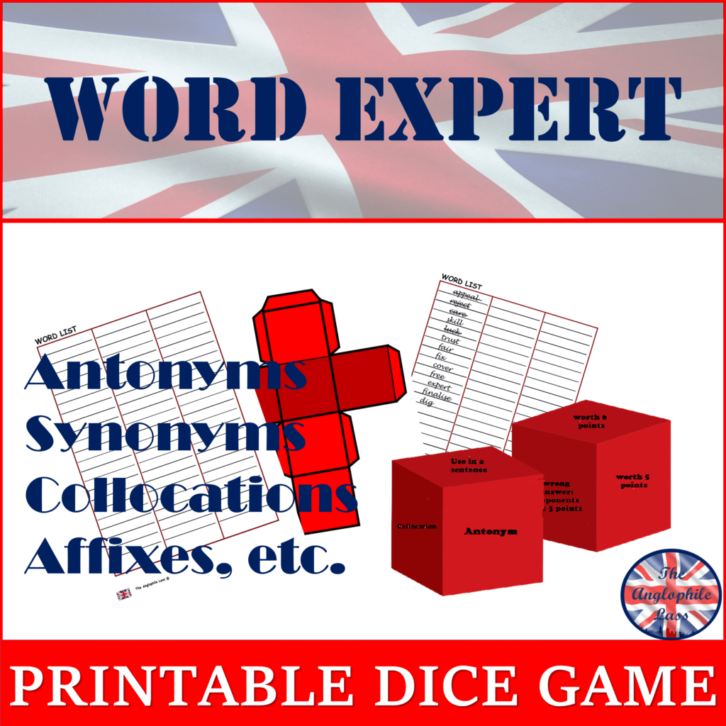 Synonyms and antonyms| Suffixes | Powerpoint and printable dice game ...