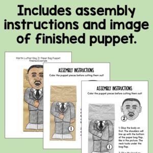 Martin Luther King Jr. Paper Bag Puppet | Black History Month Craft ...