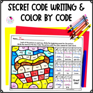 CVC Words Phonics Worksheets - Short Vowels - Color by Code - Made By ...