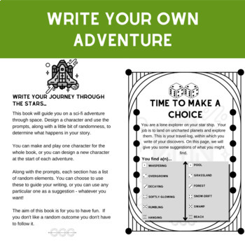 Creative Writing Game for High School | Write Your Own Sci-fi Adventure ...