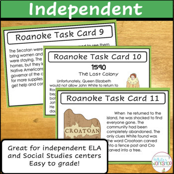 Roanoke Settlement Task Cards | Made By Teachers