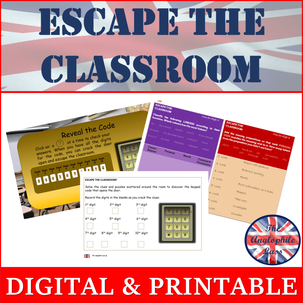Escape the Classroom | Digital and Classroom Escape room | CEFR B2 ...