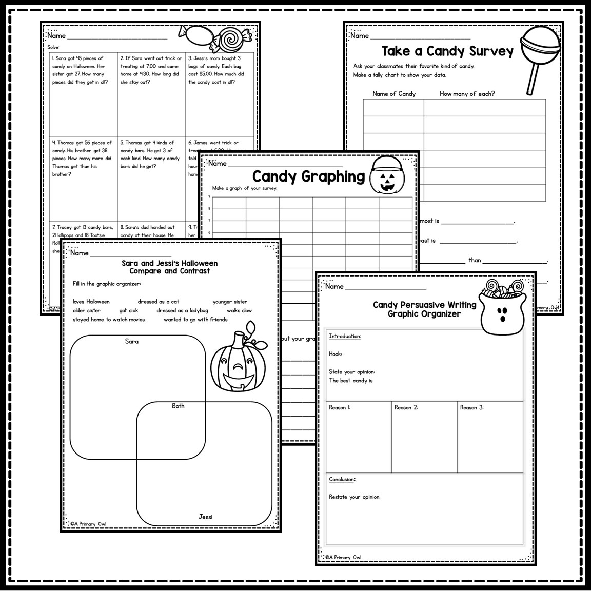 After Halloween Math Reading Writing Activities | Made By Teachers