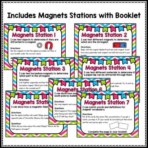 Magnets Science Unit Mini Book Printables Magnet Stations | Made By ...