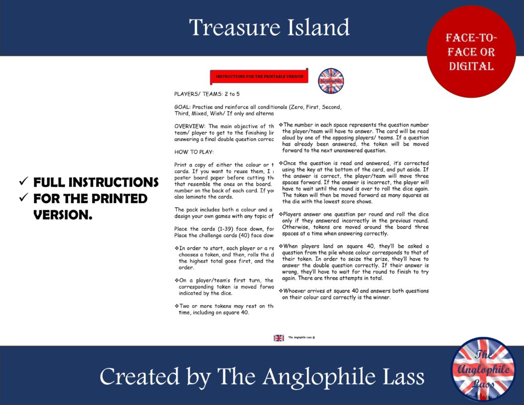 Treasure Island | Conditional Sentences | PPT Pirate Game | Plus ...