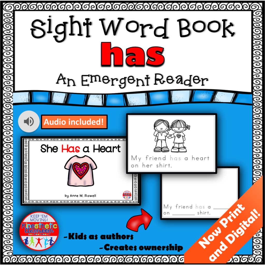 Sight Word Practice Book for the High Frequency Word HAS Print and ...