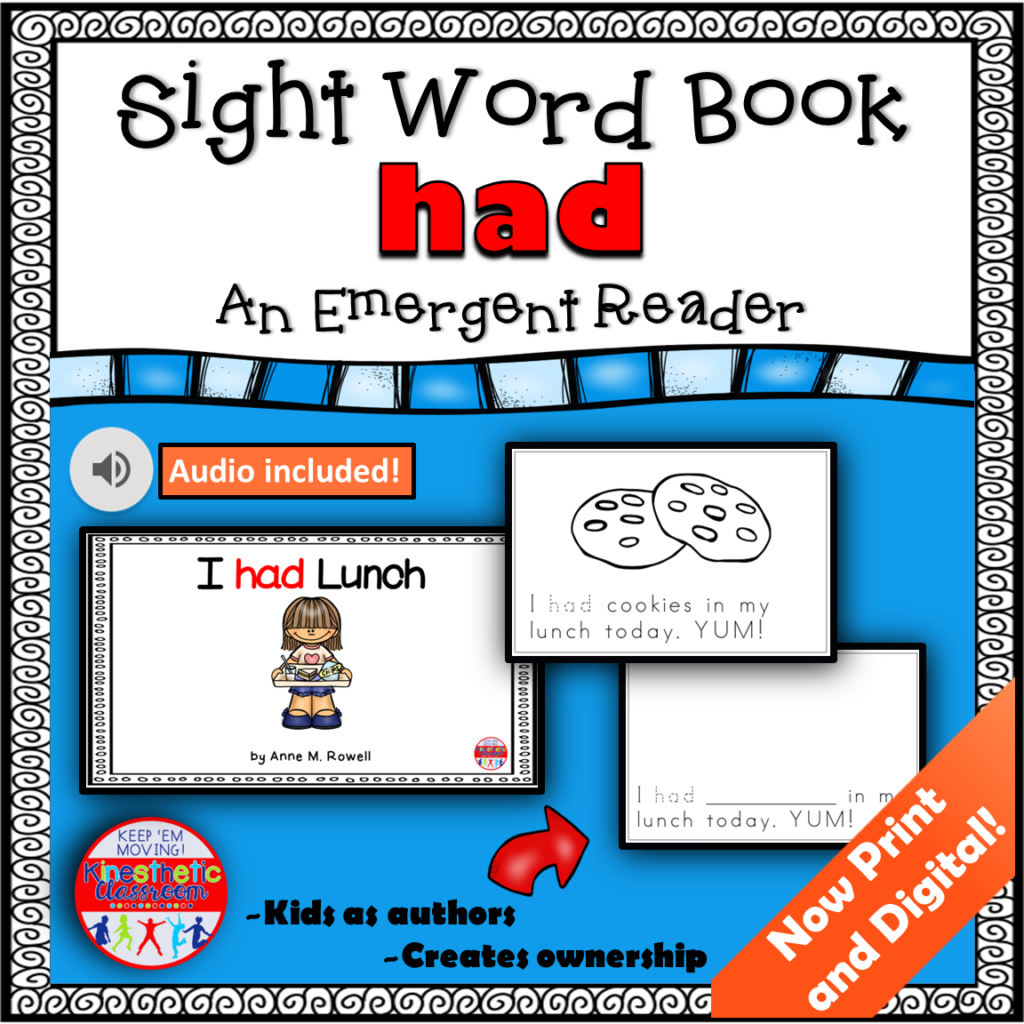Sight Word Practice Book for the High Frequency Word HAD Print and ...