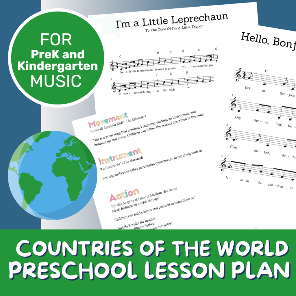 Preschool Music Lesson Plan | Countries Around The World | Music and ...