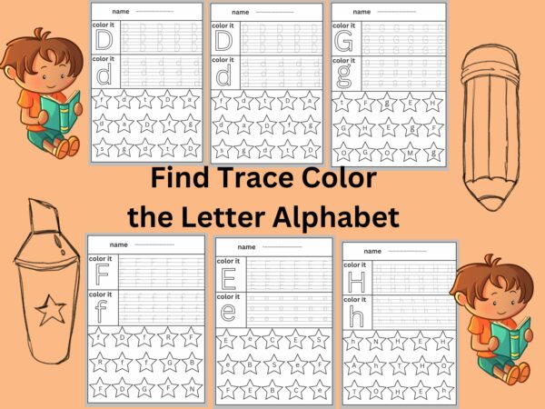 Find Trace Color the Letter Alphabet | Made By Teachers