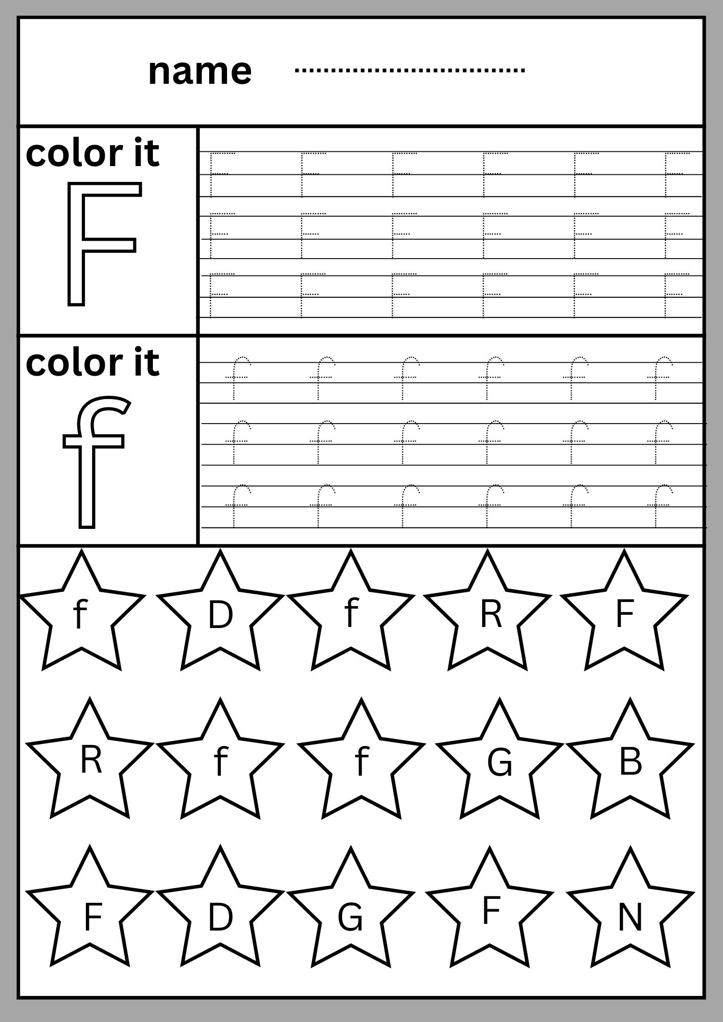 Find Trace Color the Letter Alphabet | Made By Teachers