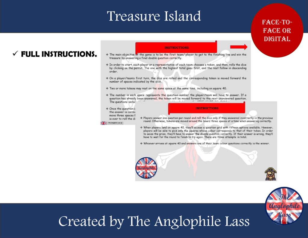Pirate board game template | Editable Powerpoint and printables | Made ...