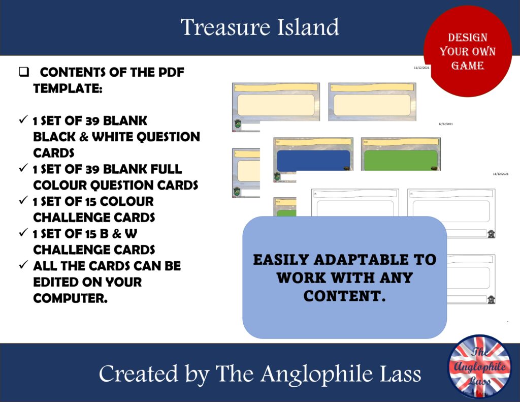 Pirate board game template | Editable Powerpoint and printables - Made ...