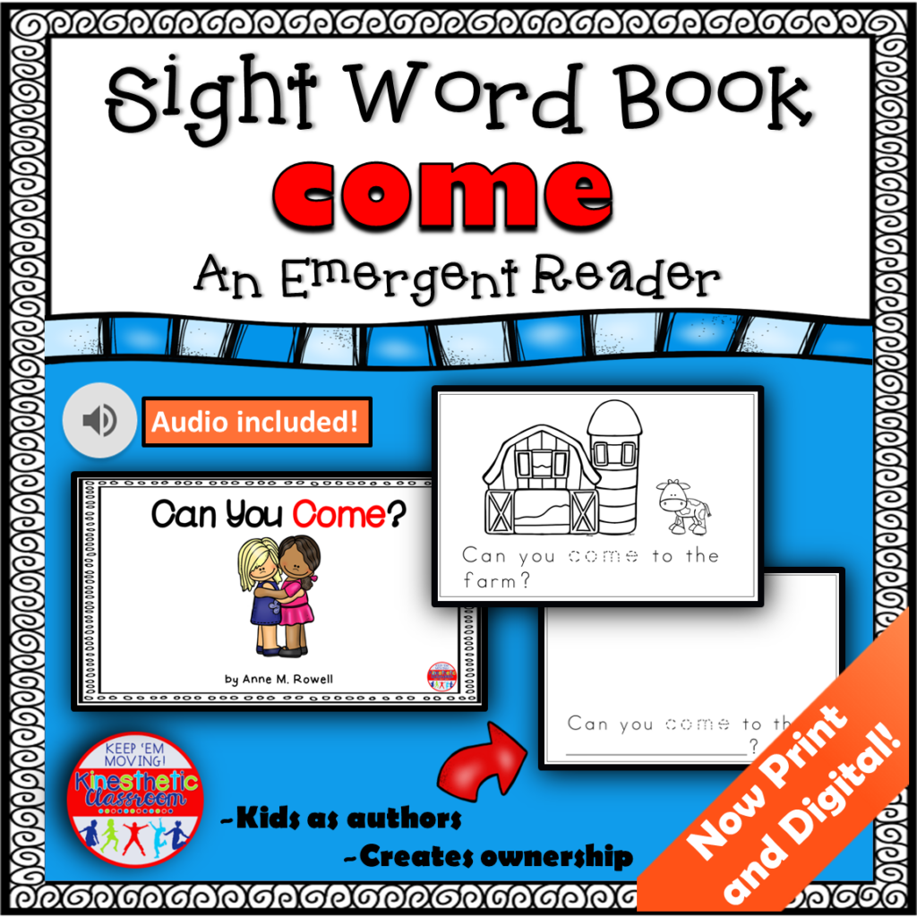 Sight Word Practice Book for the High Frequency Word COME Print and ...